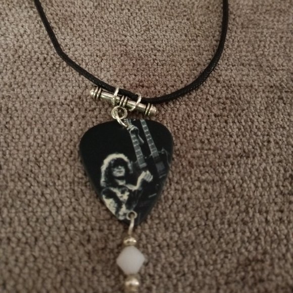 led zeppelin | Jewelry | Led Zeppelin Jimmy Page Guitar Pick Necklace ...